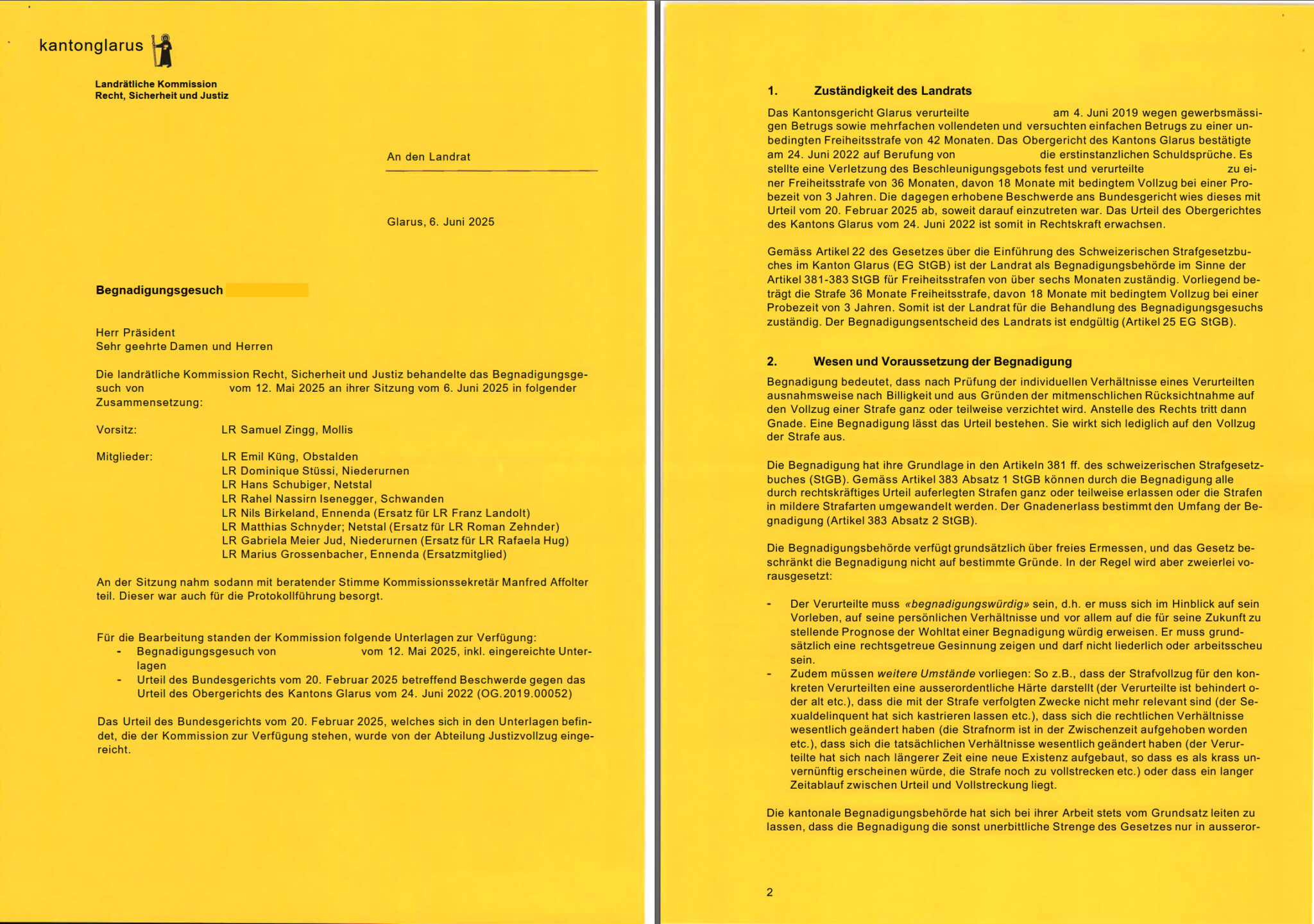 Glarus – Gnade und der lange Schatten der Zeit – INSIDE-JUSTIZ